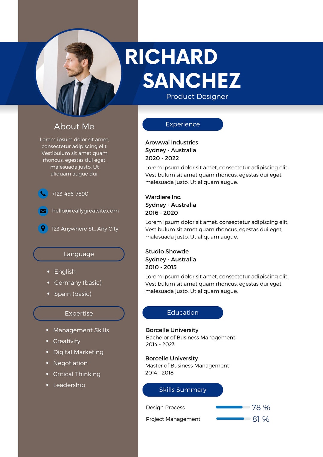 PRO Modern CV 2024 Pack of 5 Curriculum Vitae - Etsy
