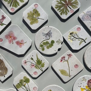 Handmade Botanical Print Ceramic Fridge Magnet - Etsy