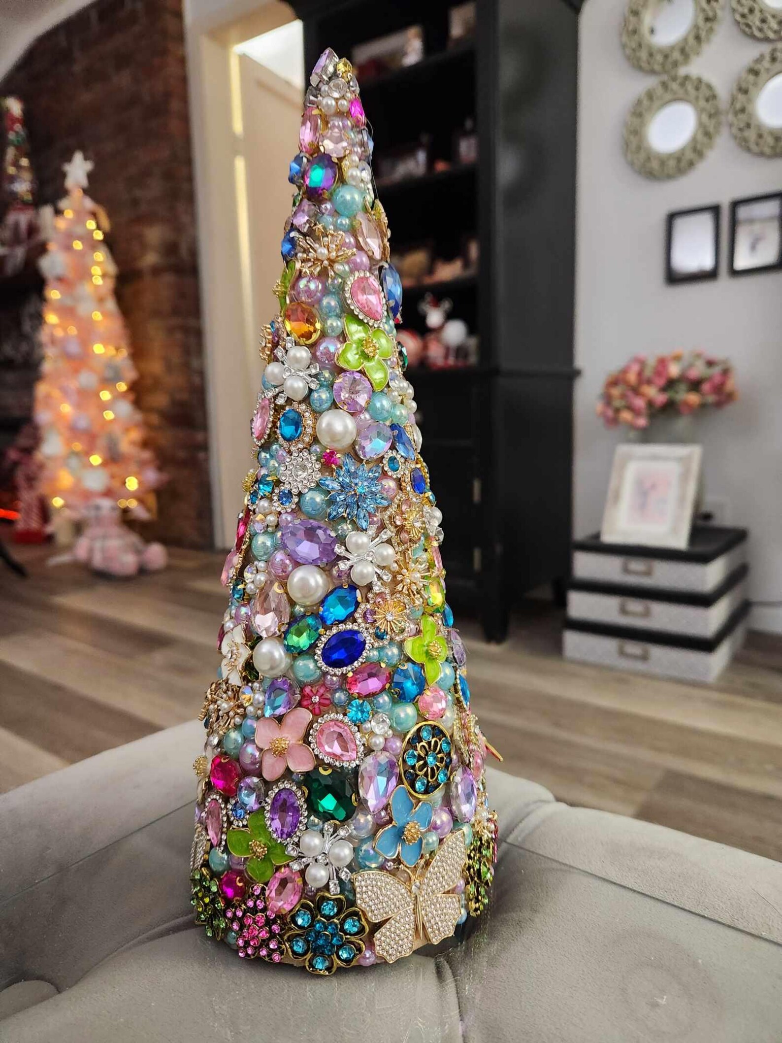Lovely Medium Jeweled Multi Color Tree. 10.63 X 4. - Etsy
