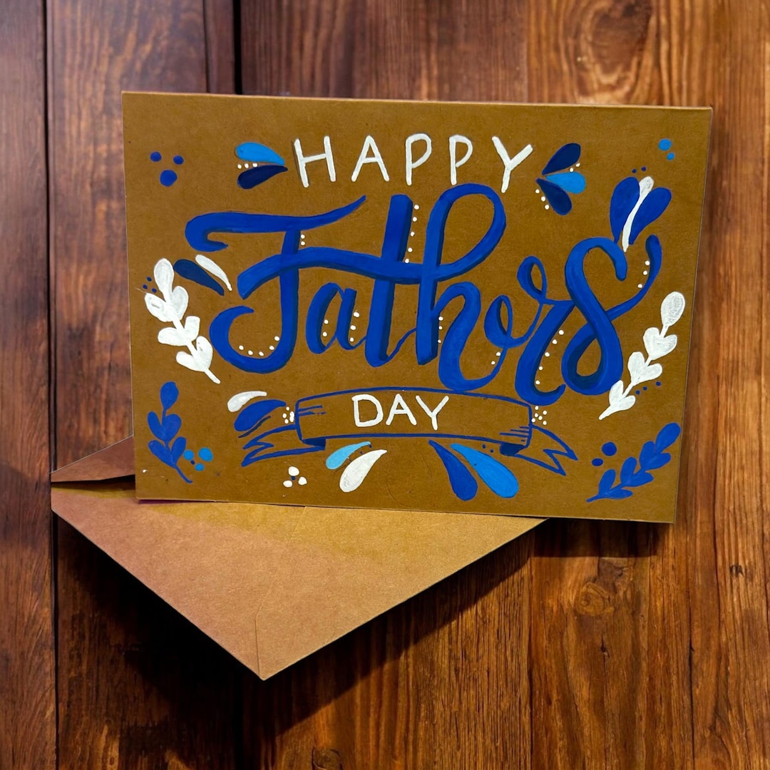 Personalized Father’s Day Card – Hand-drawn & Hand-lettered – Custom ...