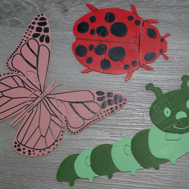 Wooden Bug Puzzles - Etsy