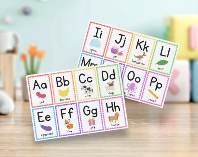 Alphabet Flashcards | Colourful Toddler Flashcards | Nursery ...