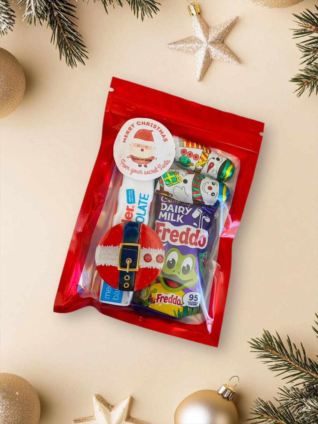 Secret Santa Chocolate Sweet Pouch Secret Santa Gift Secret Santa ...