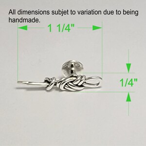 Figure 8 Knot Tuxedo Shirt Stud - Sterling Silver - SSD-339340-S-OX - Etsy