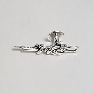 Figure 8 Knot Tuxedo Shirt Stud - Sterling Silver - SSD-339340-S-OX - Etsy