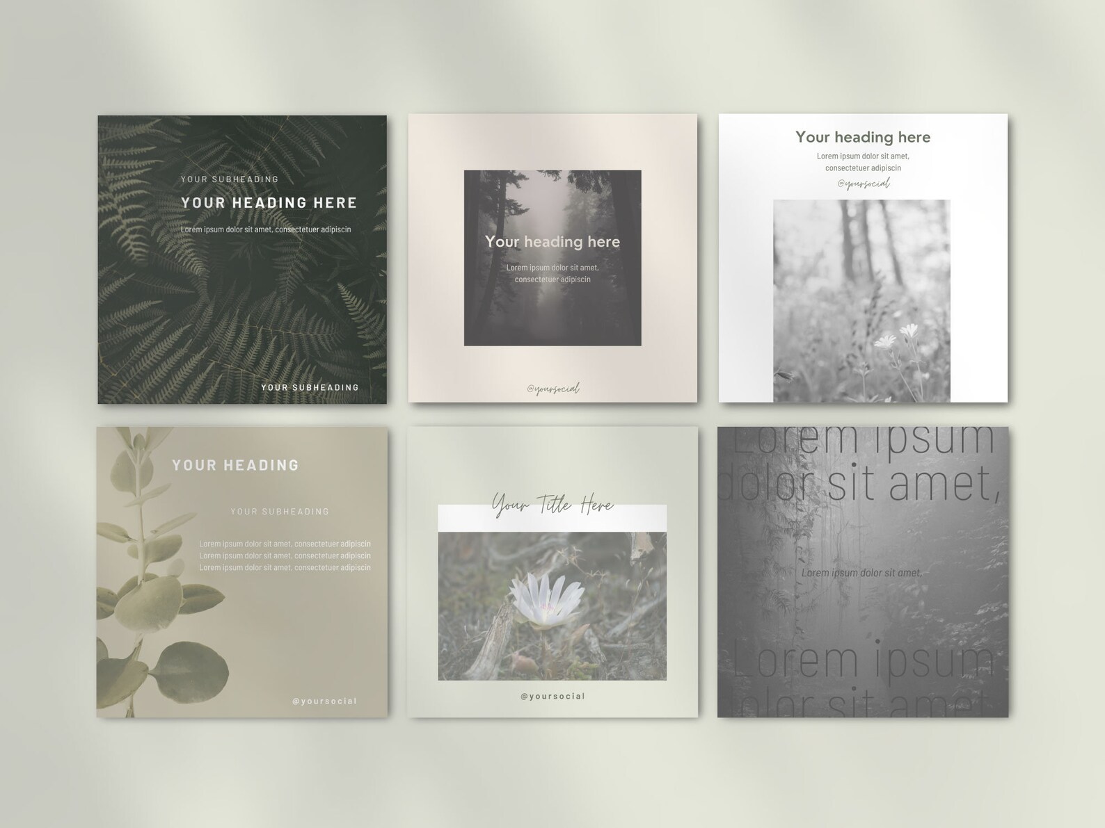 Glade Aesthetic Social Media Templates Canva Templates Small Business ...