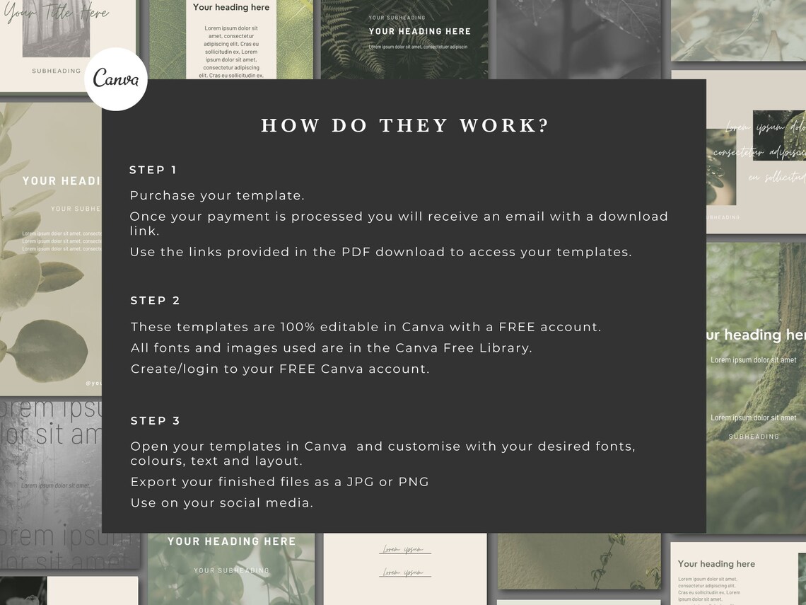 Glade Aesthetic Social Media Templates Canva Templates Small Business ...