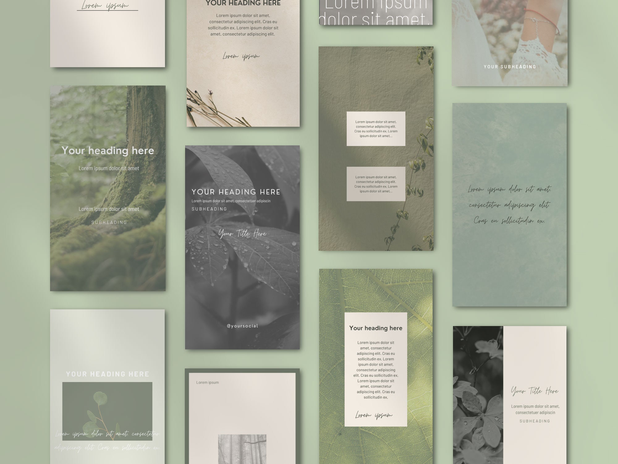 Glade Aesthetic Social Media Templates Canva Templates Small Business ...