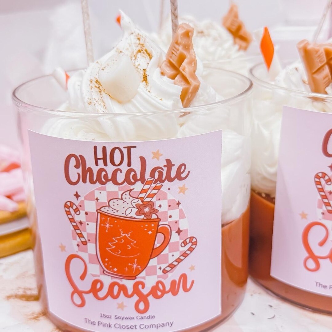 Hot Coco Chocolate Candle by the Pink Closet Company - Etsy