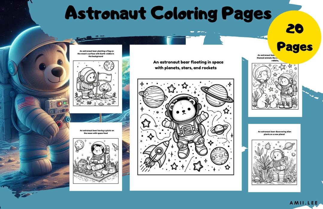 Astronaut Coloring Pages, 20 Outer Space Coloring Pages for Kids ...