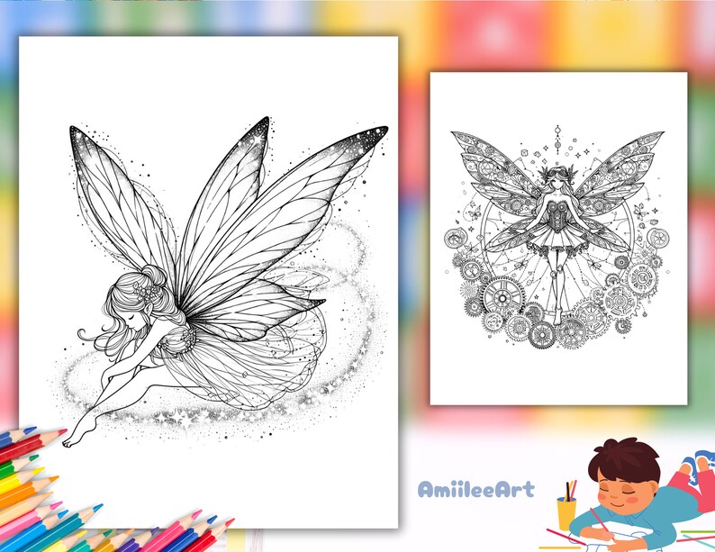 Fairy Coloring, Magical Fairy Coloring, Fairy Garden Teacup Coloring ...