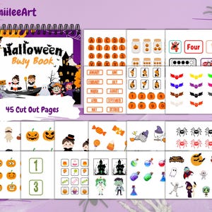 Halloween Busy Book: Toddler Learning Activities, Coloring Pages ...