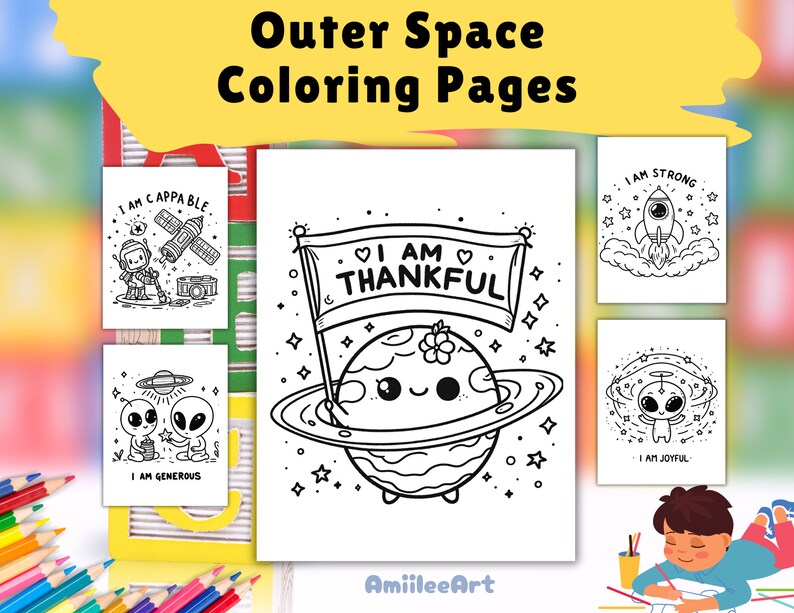 Astronaut Coloring Pages, Coloring Pages for Kids, Free 32 Affirmation ...