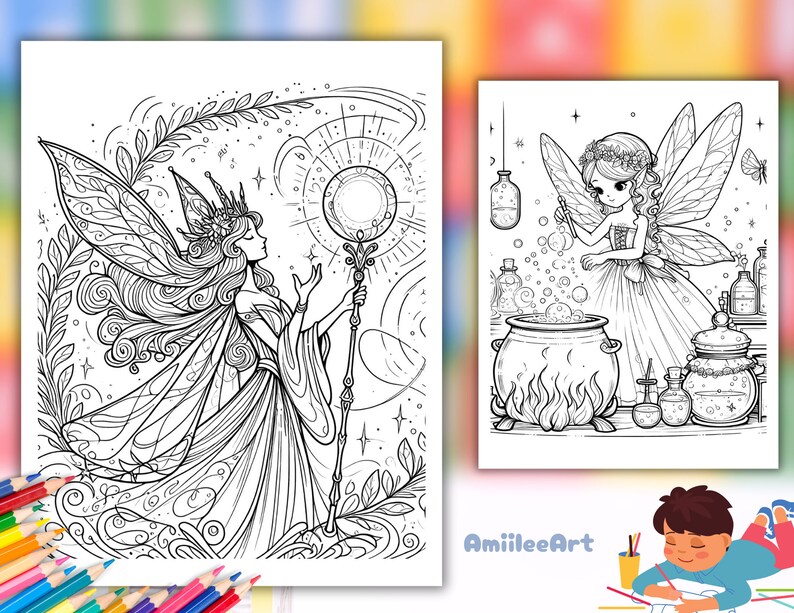 Fairy Coloring, Magical Fairy Coloring, Fairy Garden Teacup Coloring ...