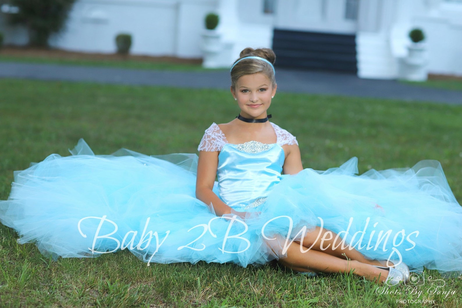 Hi Lo Princess Dress Satin Dress Flower Girl Dress Blue Dress - Etsy