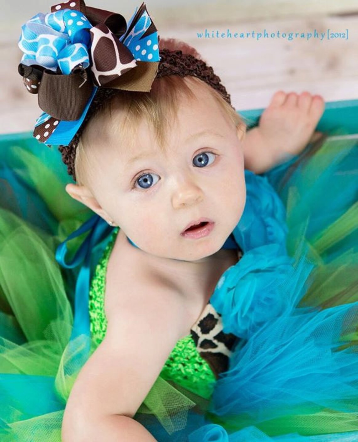Baby Turquoise and Lime Giraffe Tutu Outfit up to 24M | Etsy