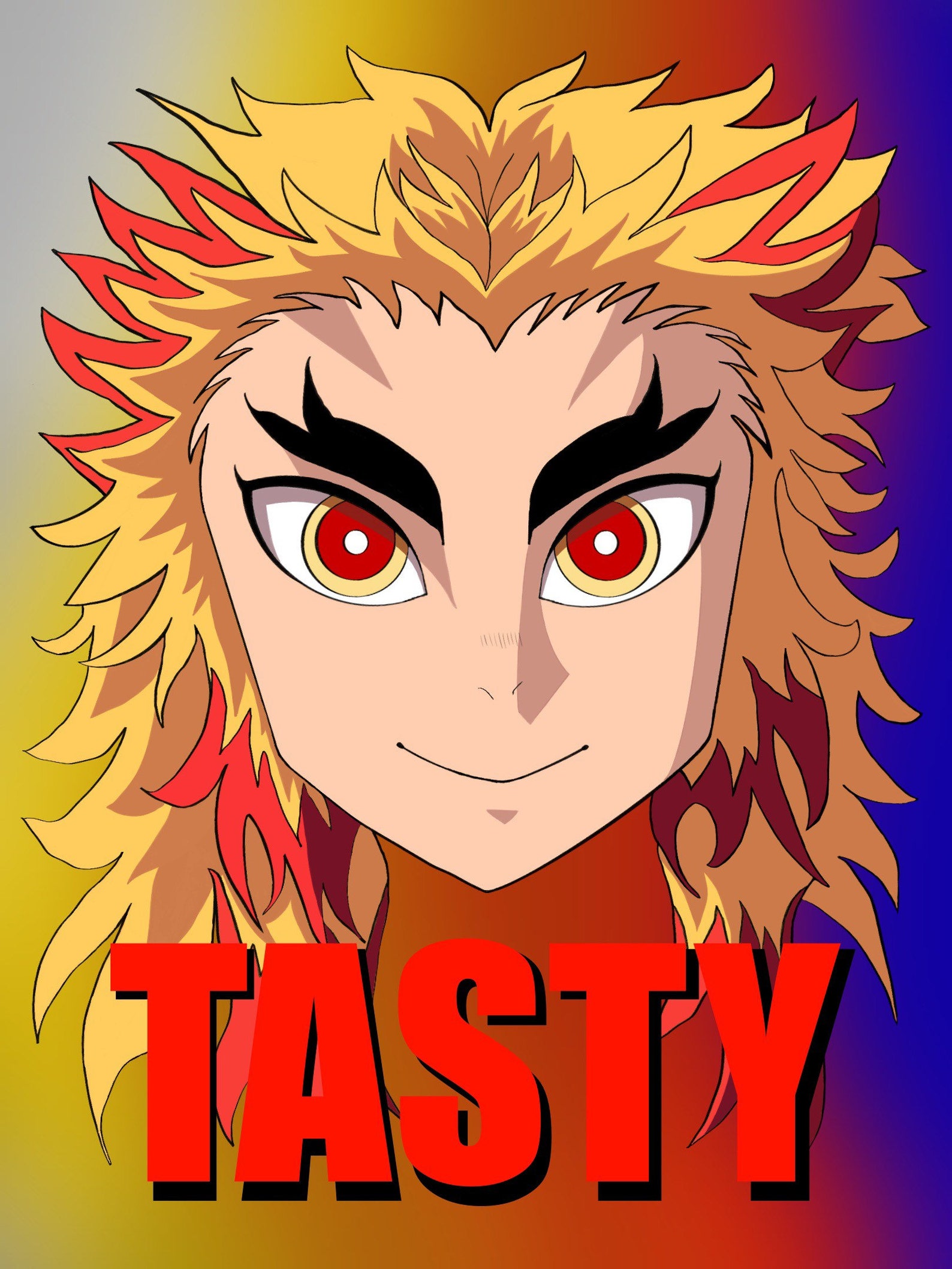 Demon Slayer Rengoku TASTY 8x10 Print - Etsy