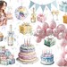 Birthday Party,watercolor Set,png,birthday Stickers,pastel Colors,cake ...