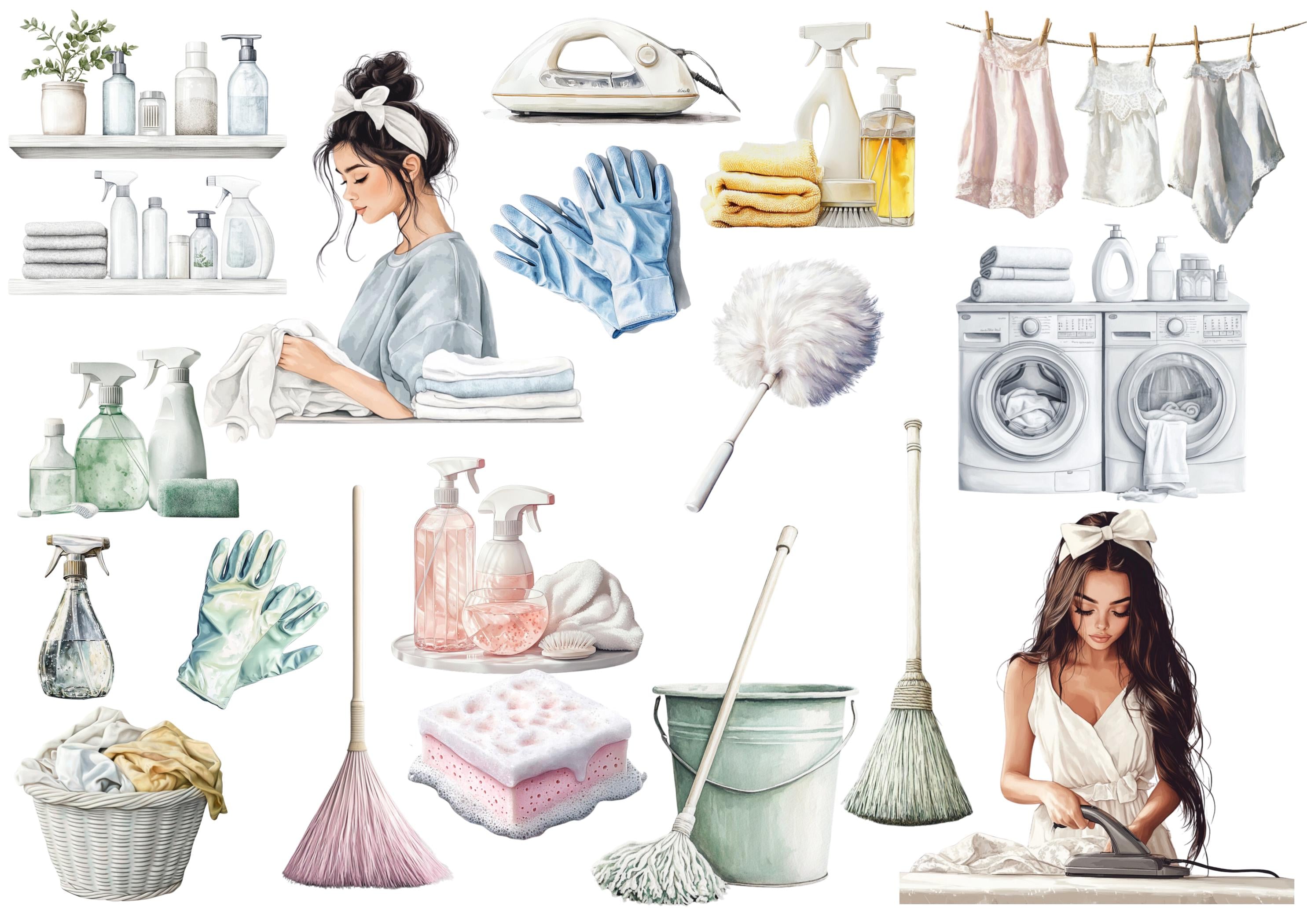 Cleaning Time,png,cleaning Stickers,cleaning Clipart - Etsy