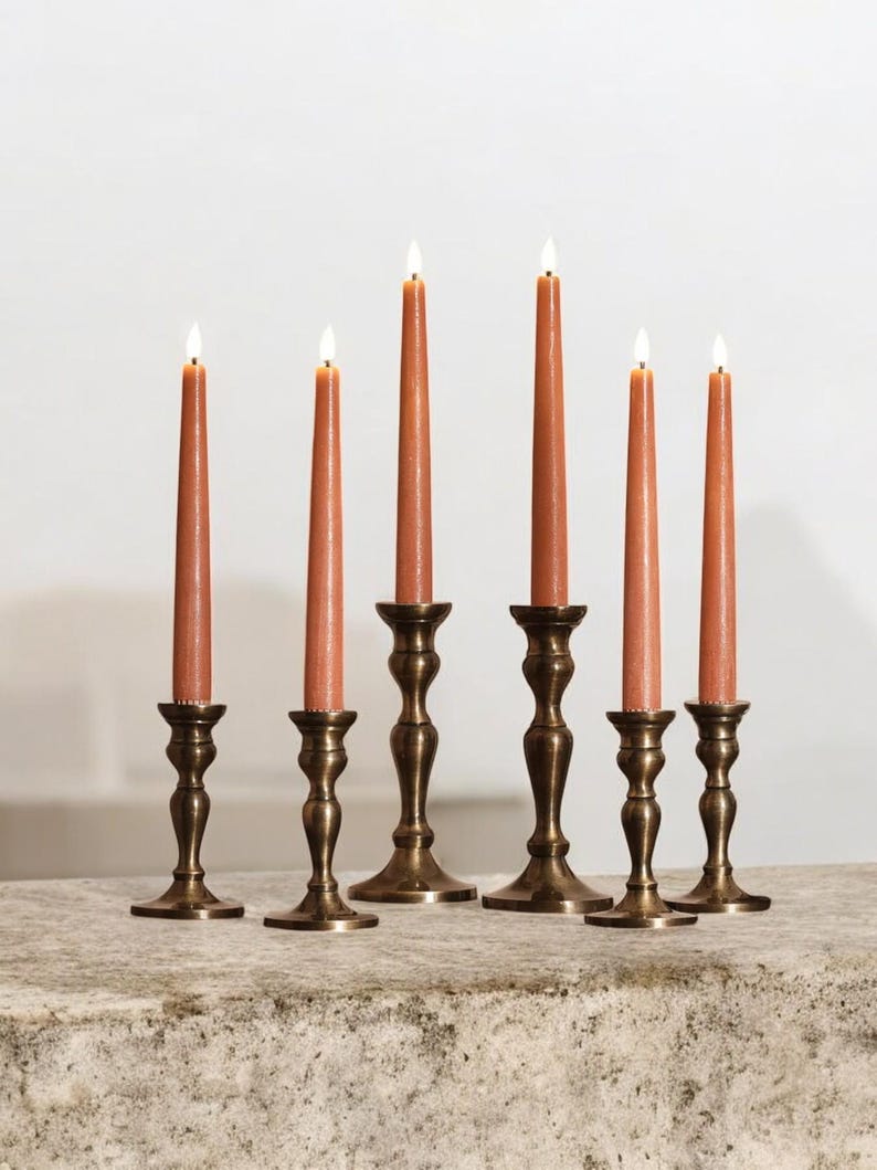 Realistic LED Flameless Taper Candles / Autumn Winter Candles - Etsy Canada