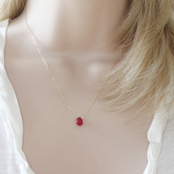 Real Ruby Necklace - Etsy