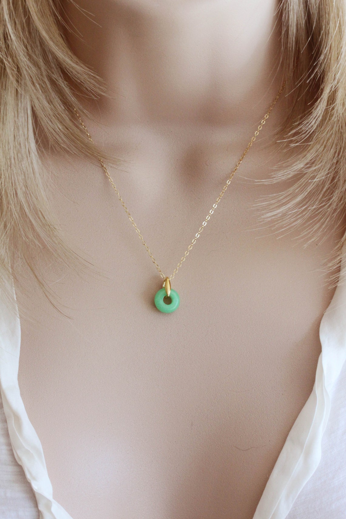 Tiny Jade Ring Earrings Jade Jewelry Dainty Round Jade Earrings Gold ...
