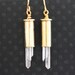 Bullet Crystal Earrings Bullet Quartz Earrings Bullet Earrings Gift for ...