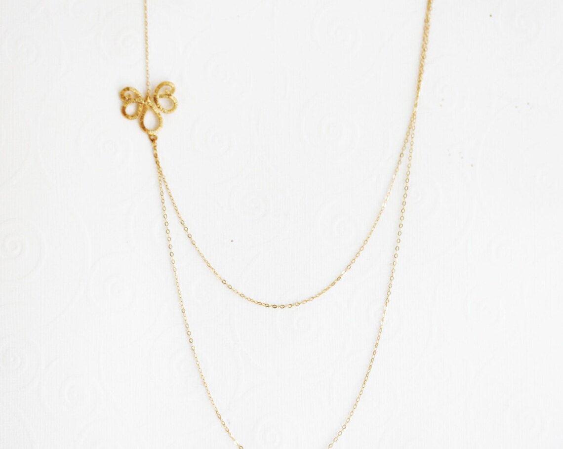 Gold Two Strand Layered Chain Necklace Gift for Her Gold - Etsy