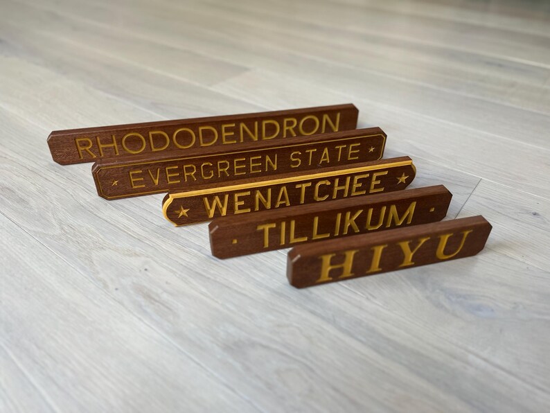 Washington State Ferry Tacoma - Miniature Name Plaque - Etsy