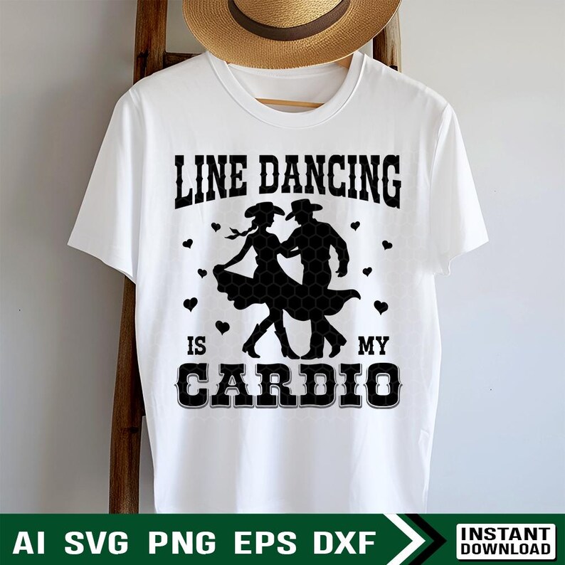Line Dancing is My Cardio SVG PNG | Linedance Svg Cutfiles for Cricut ...