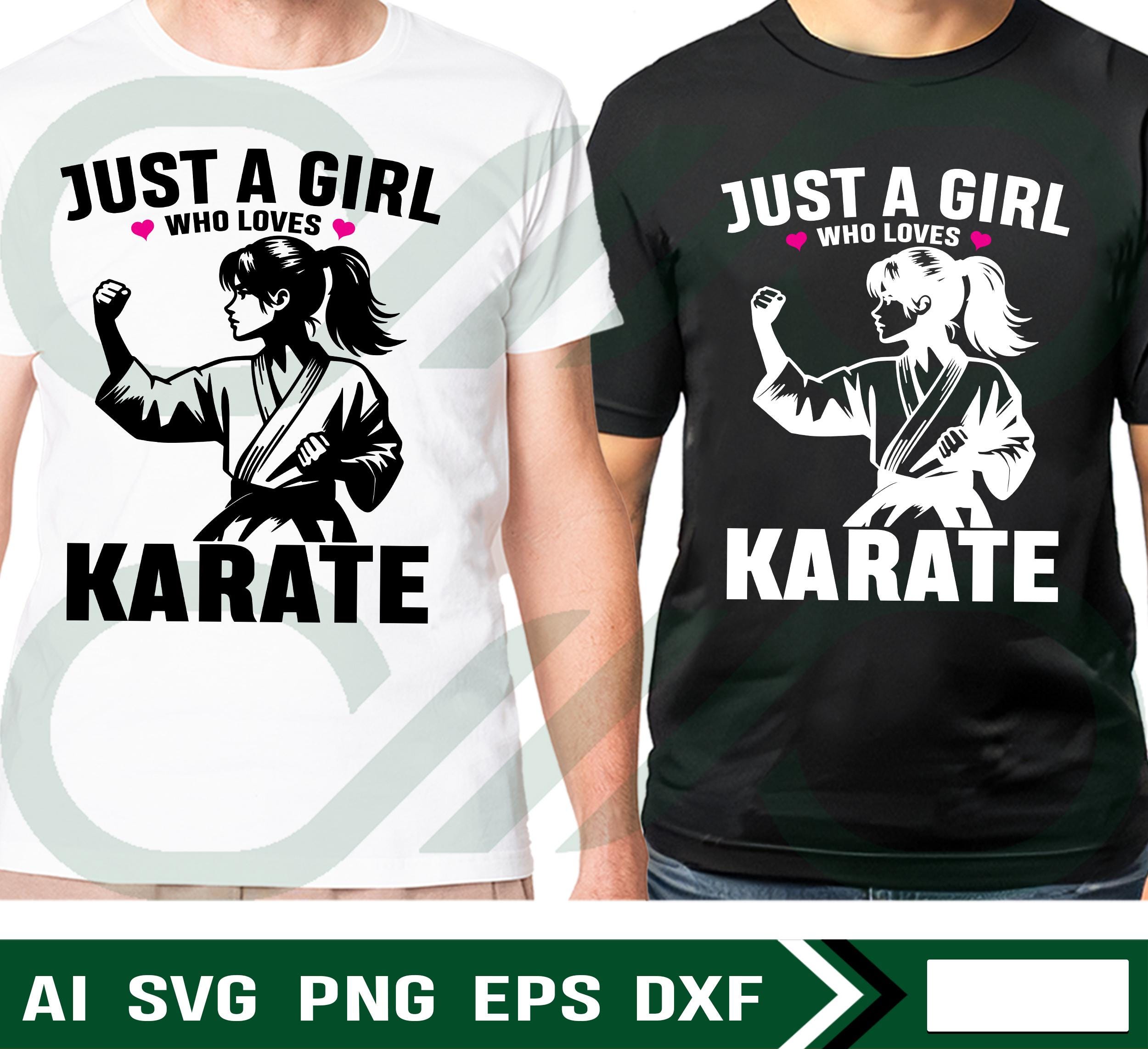 Karate Girl Svg Png Karate Svg Cutfiles for Cricut Just a Girl Who ...