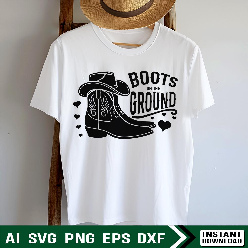 Boots on the Ground SVG PNG | Line Dance Svg Cutfiles for Cricut ...