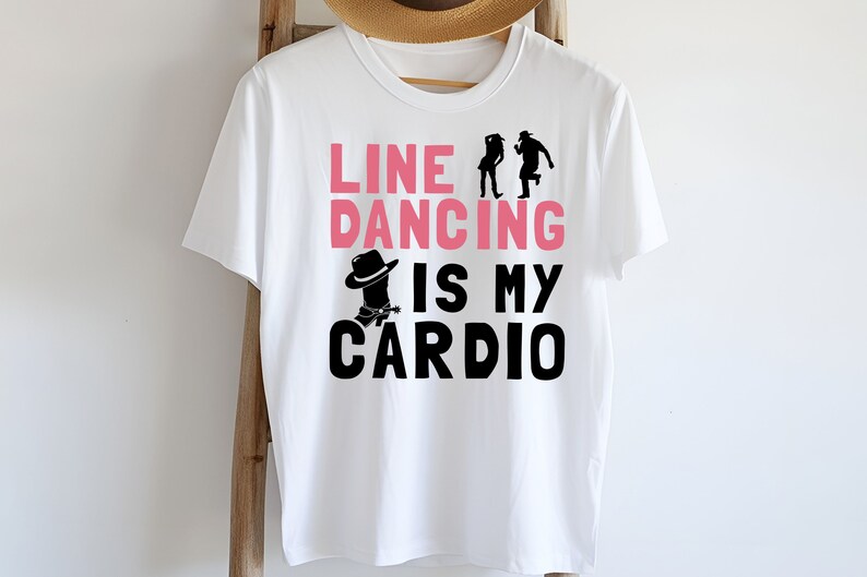 Line Dancing is My Cardio SVG: Silhouette Design (digital Download) - Etsy