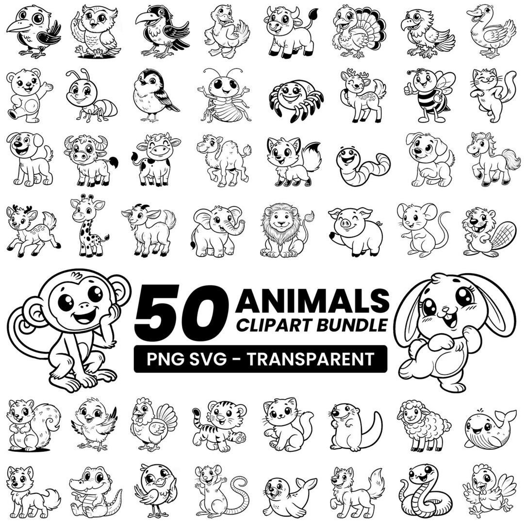 Animals Clipart SVG PNG Bundle | Woodland Animals Svg Png Bundle ...