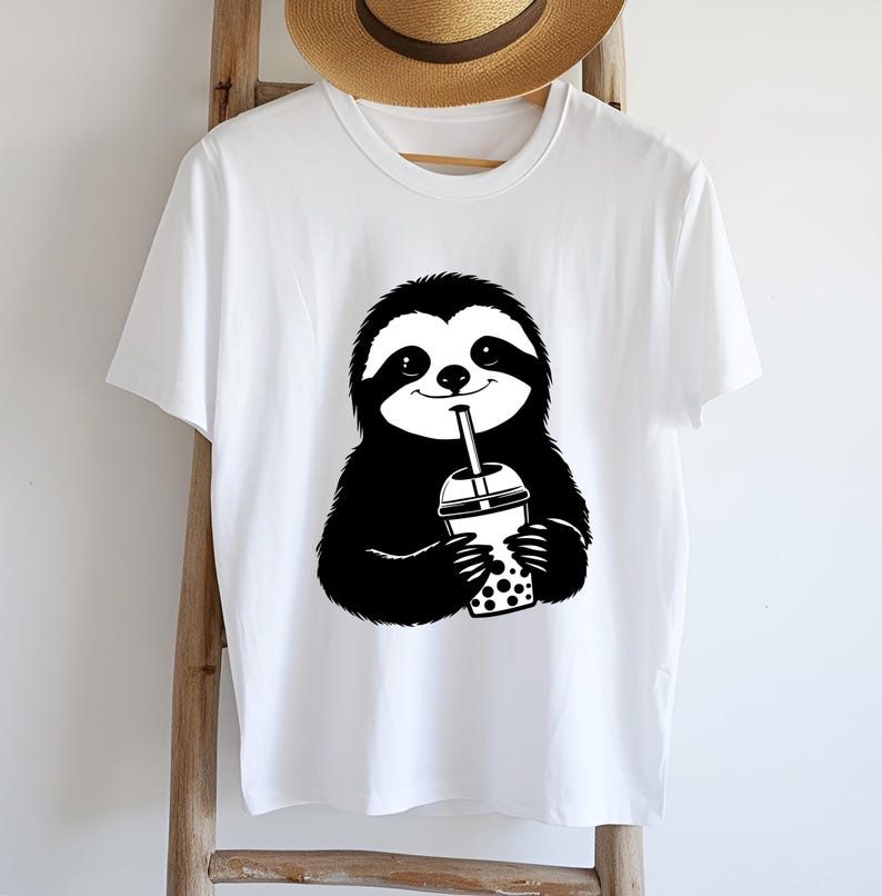 Sloth Svg Bundle, Sloth Svg Cricut File, Cute Sloth Svg, Sloth Sipping ...