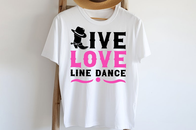 Line Dancing Silhouette Svg File for Cricut, Live Love Dance Svg, Line ...