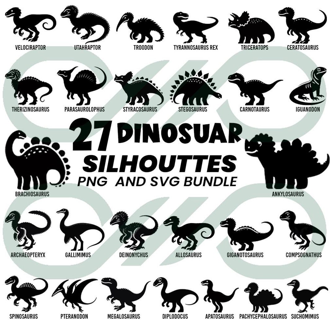 Dinosaur SVG PNG Bundle | Dinosaur Svg Cutfiles for Cricut | Dinosaur ...