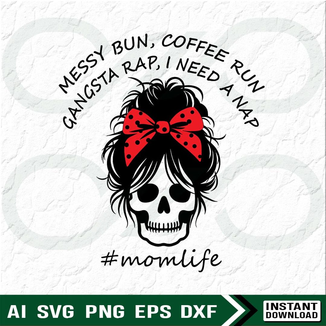 Messy Bun Coffee Run SVG PNG Coffee Makes Nicer Svg Png Sarcastic ...