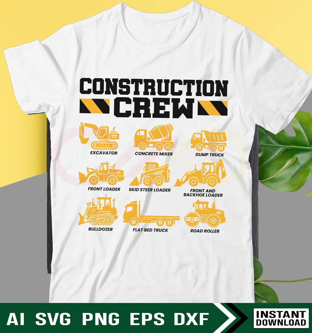Construction Crew SVG PNG: Birthday Party Cut Files - Etsy