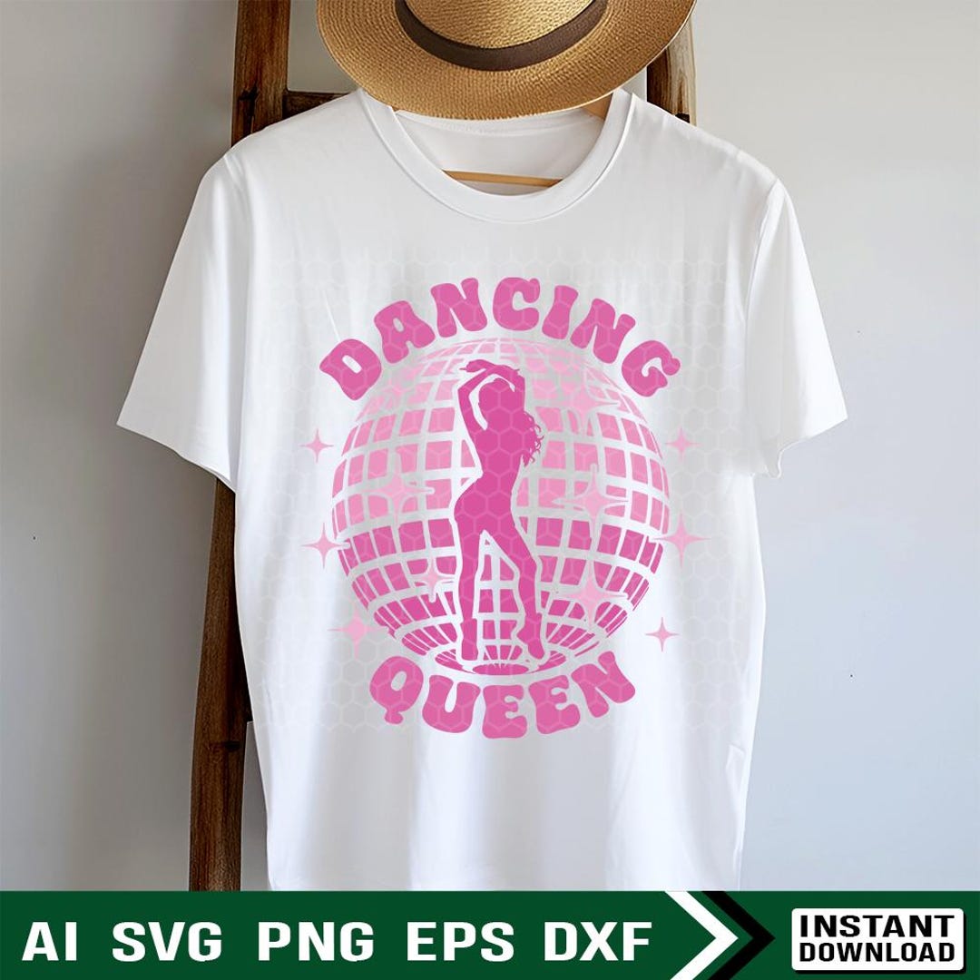 Disco Dancing Queen SVG: Dance Silhouette Cut Files for Cricut - Etsy ...