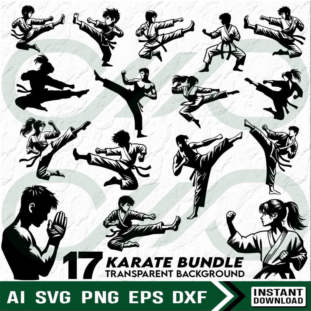 Karate Svg Png Bundle | Karate Svg Cutfiles | Kick Like a Girl Svg ...