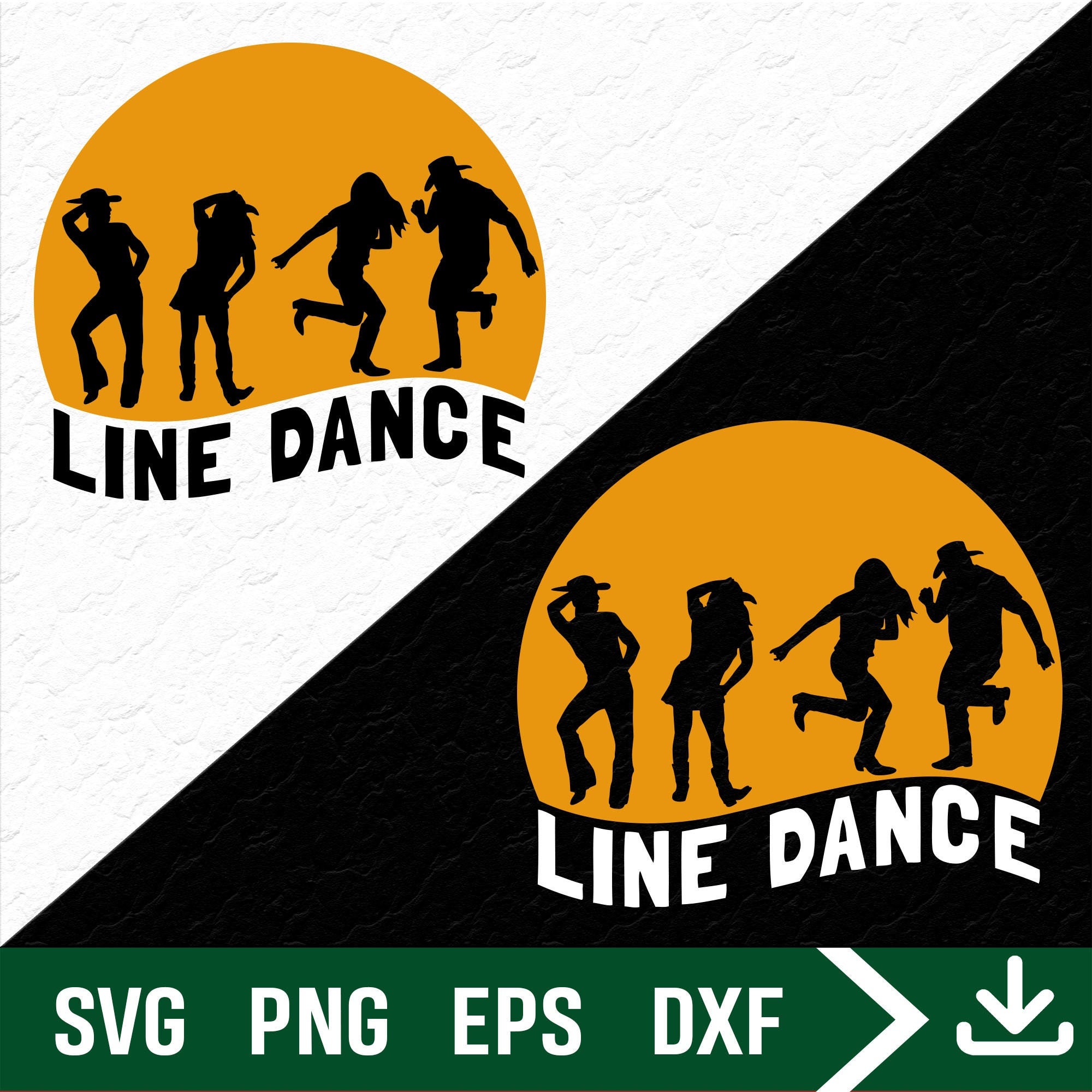 Line Dance Silhouette Svg Cut File for Cricut, Dancer Svg, Dance Team ...