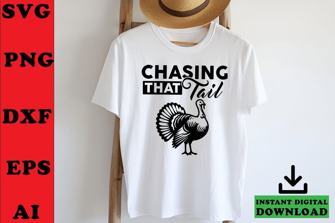 Turkey Svg Files Chasing That Tail Svg Turkey Svg Png Dxf Eps Vector ...