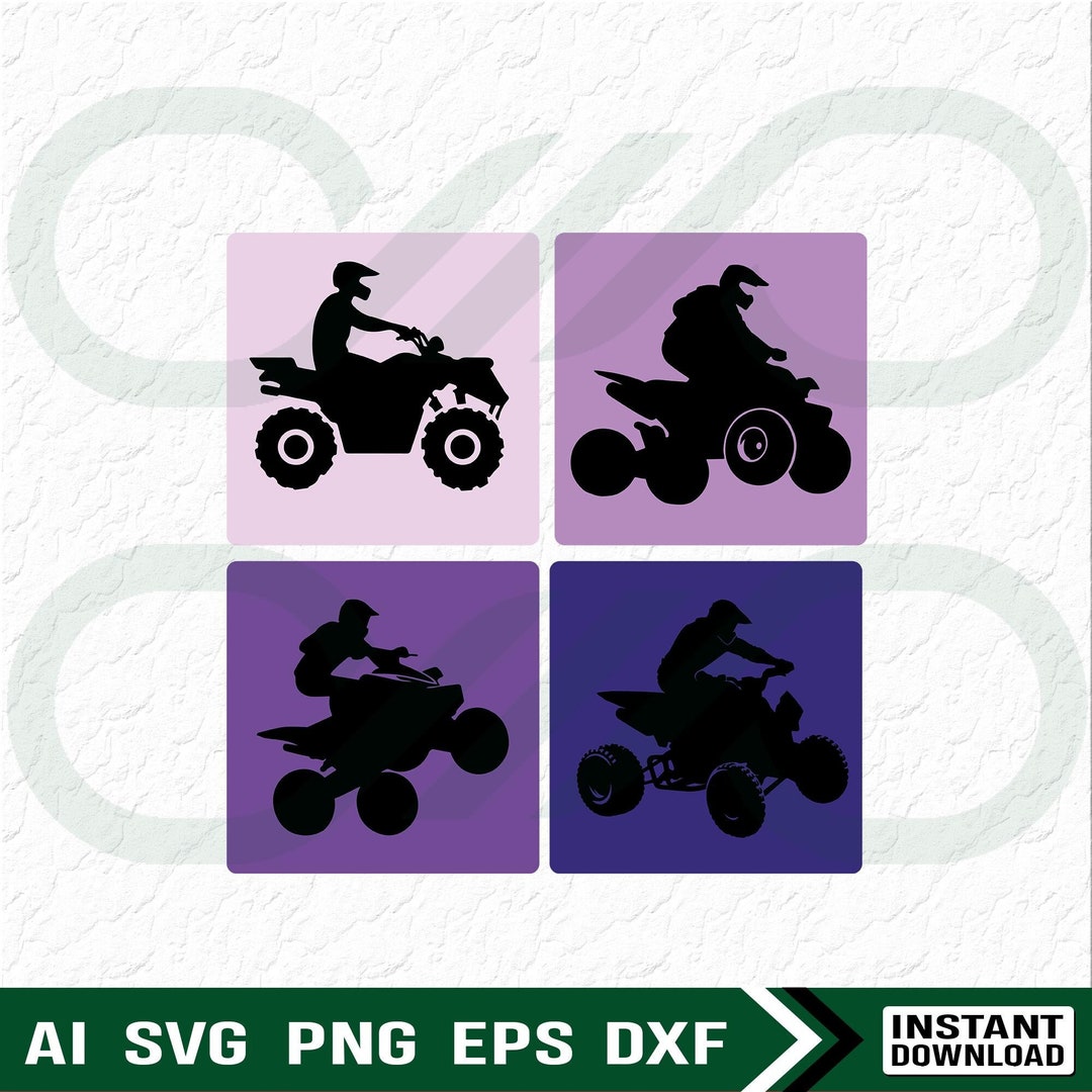 ATV Svg Png | ATV Vector Svg Cutfiles for Cricut | ATV Quad Bike Svg ...