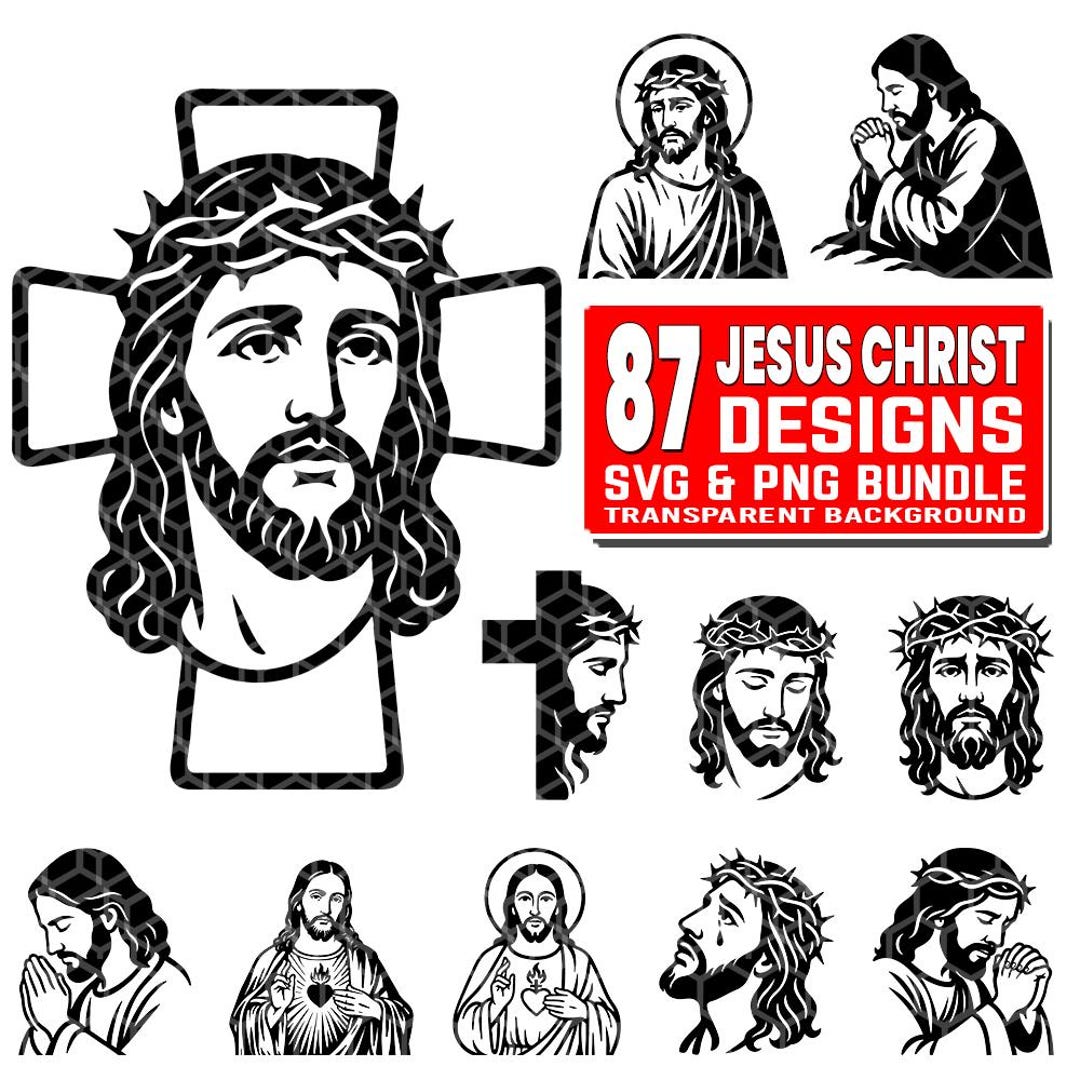 87 Jesus Christ SVG PNG Bundle Designs |jesus Christ Silhouette, SVG ...