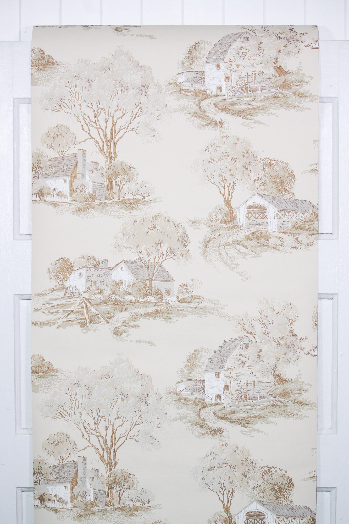 1960s Vintage Wallpaper by the Yard Scenic Vintage Wallpaper - Etsy