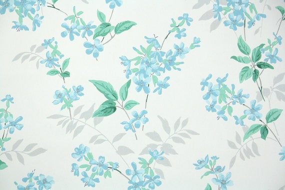 Light Blue Vintage Wallpaper