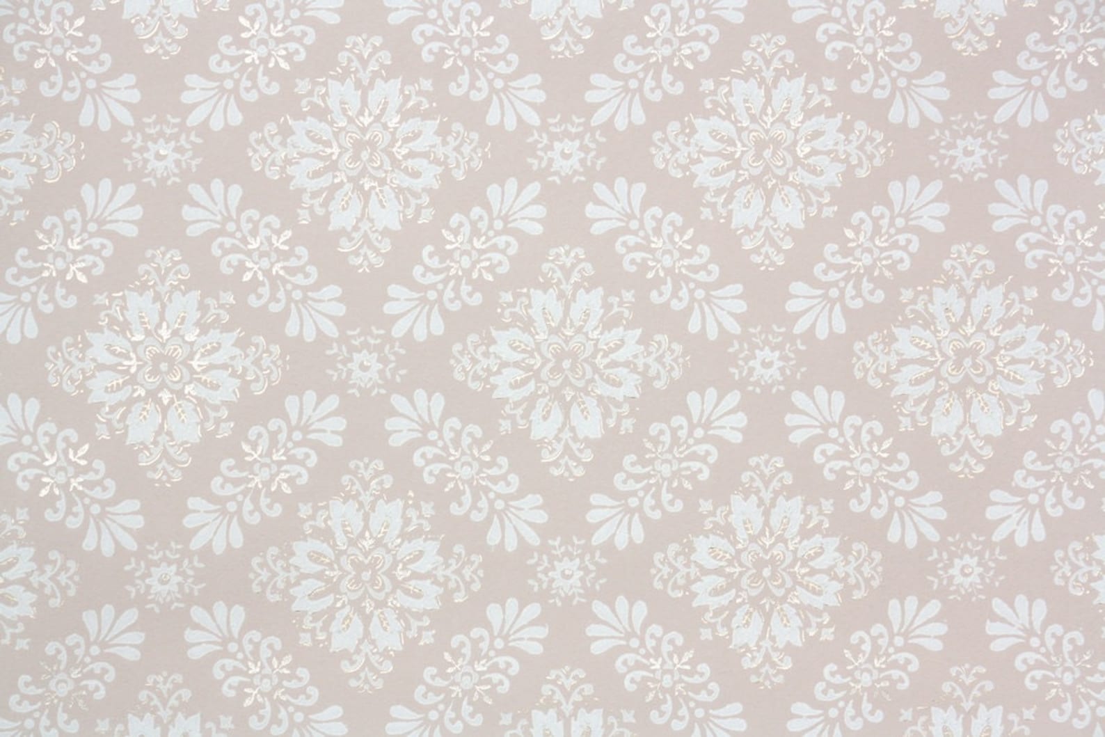 1940s Vintage Wallpaper by the Yard - Pink With White Texture Geometric ...