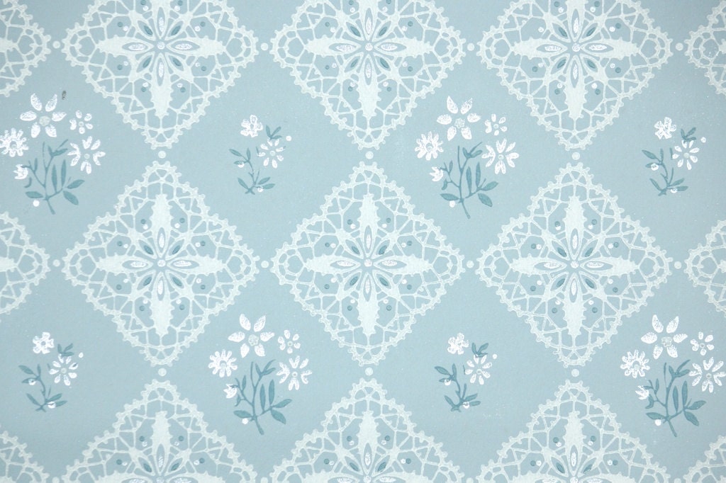 Wallpaper Pattern Vintage Blue