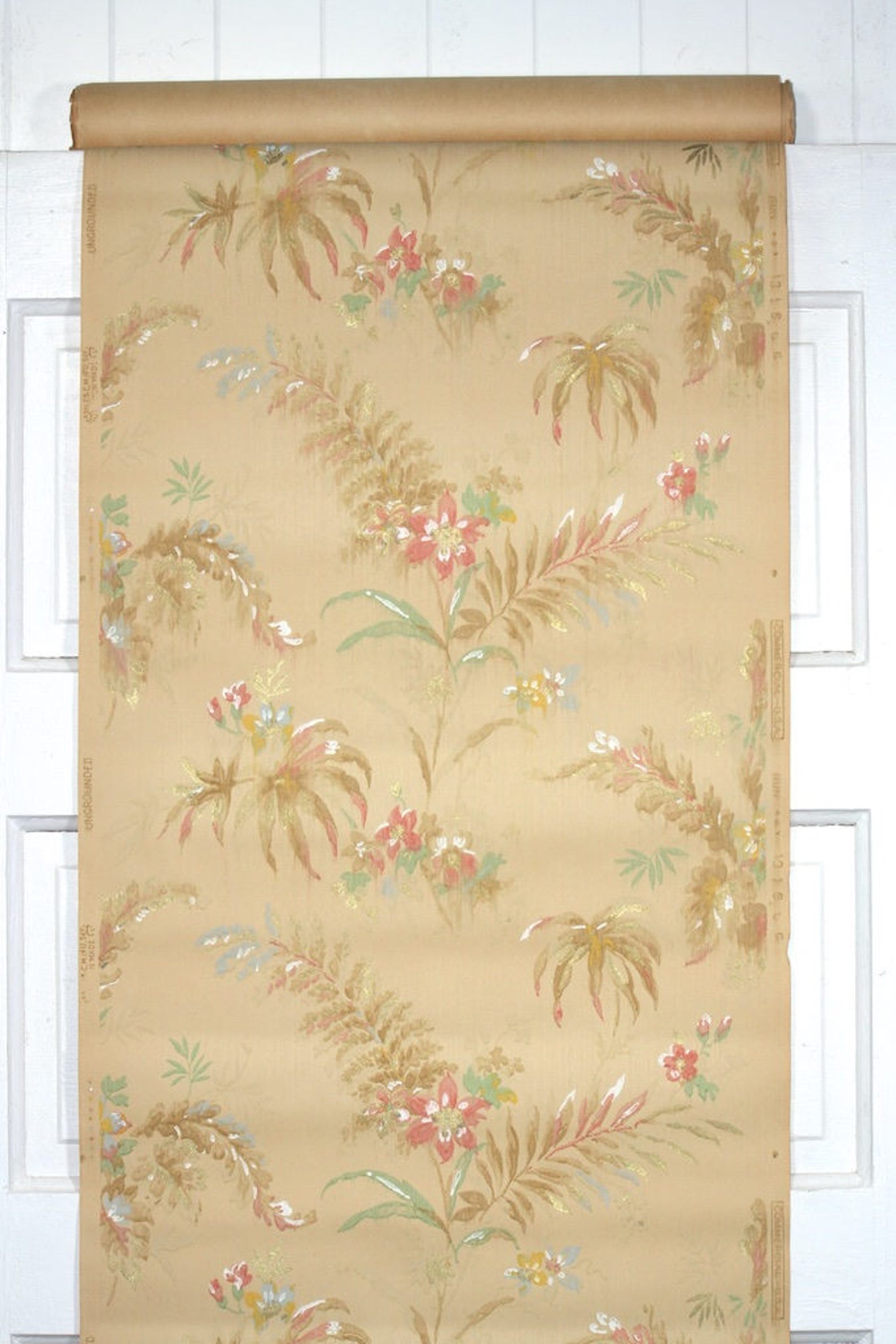 1920's Vintage Wallpaper Antique Wallpaper Pink Flowers - Etsy